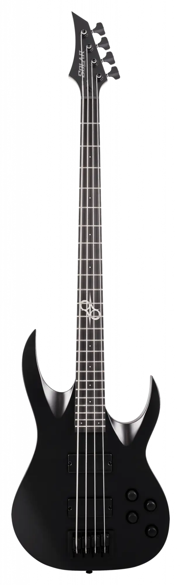 Solar AB2.4C Baritone 4 String Electric Bass - Carbon Black