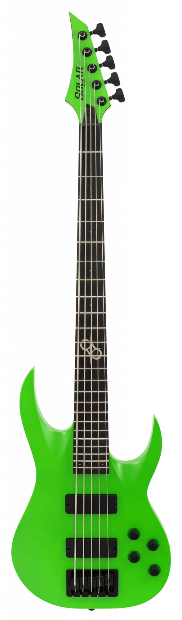 Solar AB2.5GN 5-String Electric Bass Guitar - Green Neon Matte
