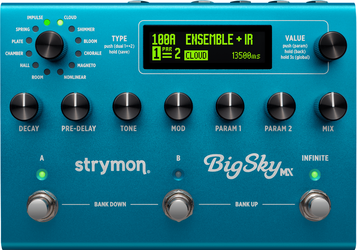 Strymon BigSky MX Programmable Stereo Reverb Pedal