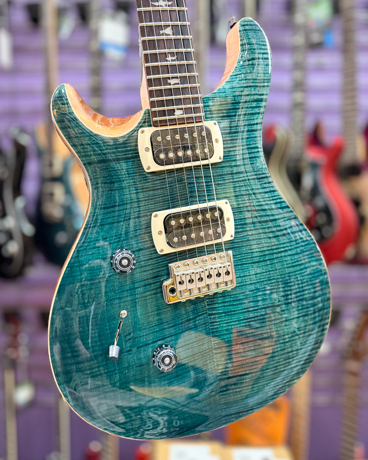 PRS SE Custom 24 Left-Handed, Slate Blue