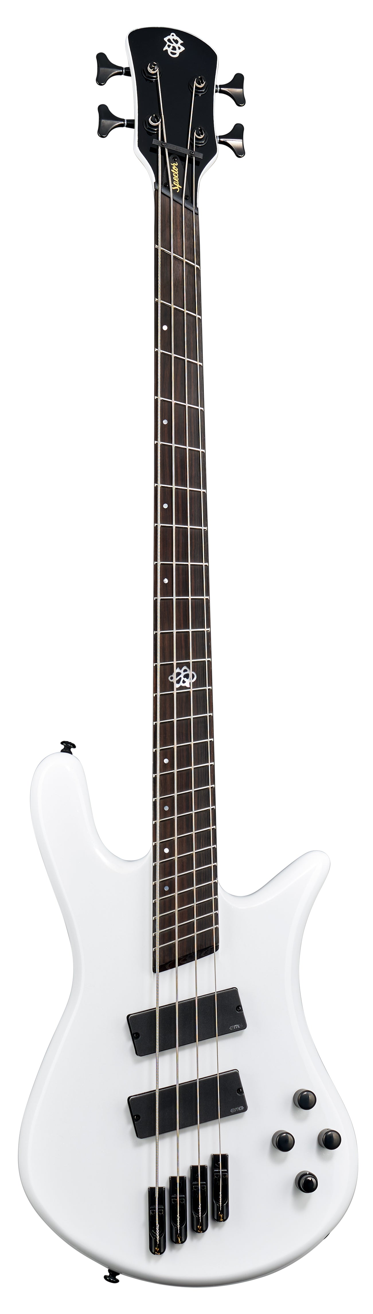 Spector NS Dimension HP 4-String Multi-Scale Bass Guitar - White Spark