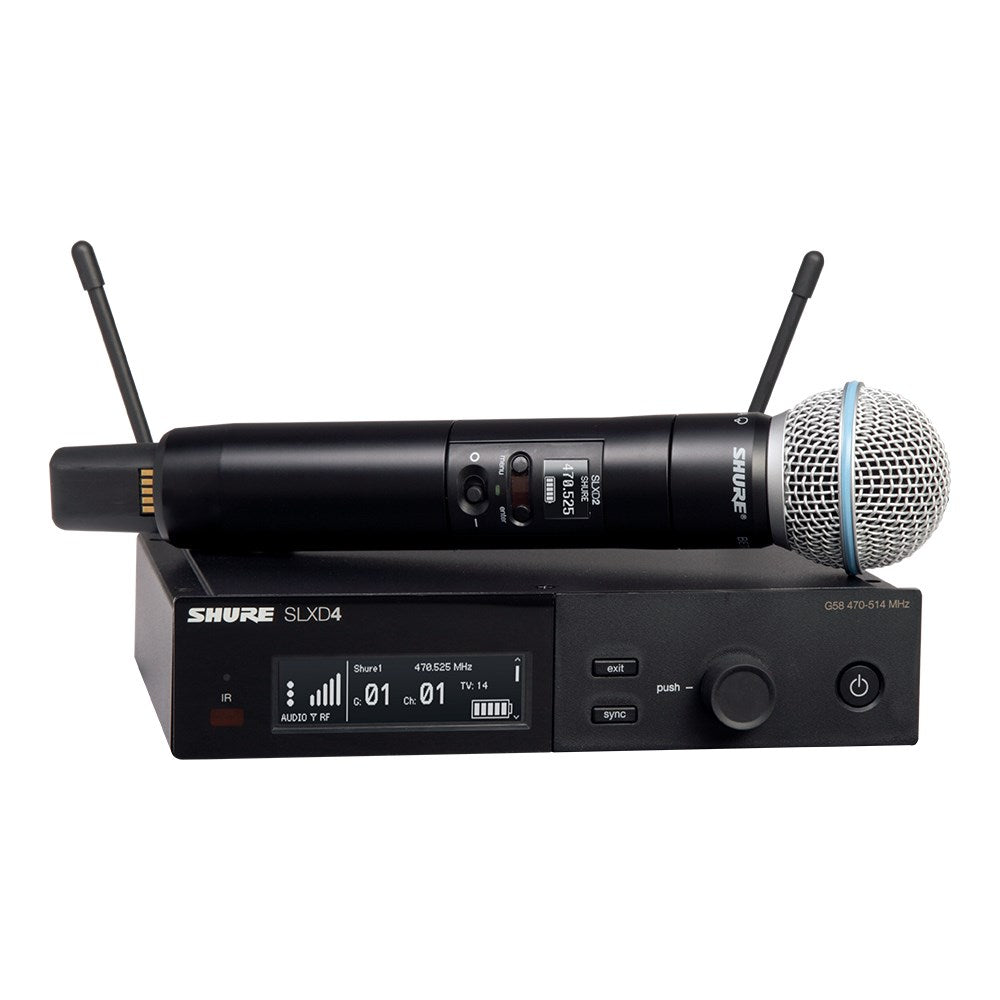 Shure SLX-D System with SLXD2/Beta58 Handheld Transmitter and SLXD4 Di