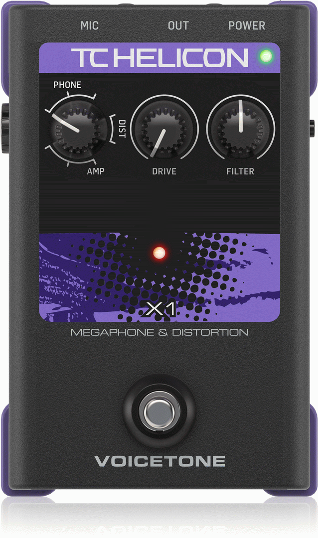 TC Helicon VOICETONE X1 - Single-Button Stompbox for Dramatic Megaphon