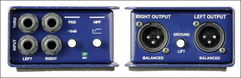 Radial J48 Stereo - Premium 2-Channel Active Phantom Powered DI Box