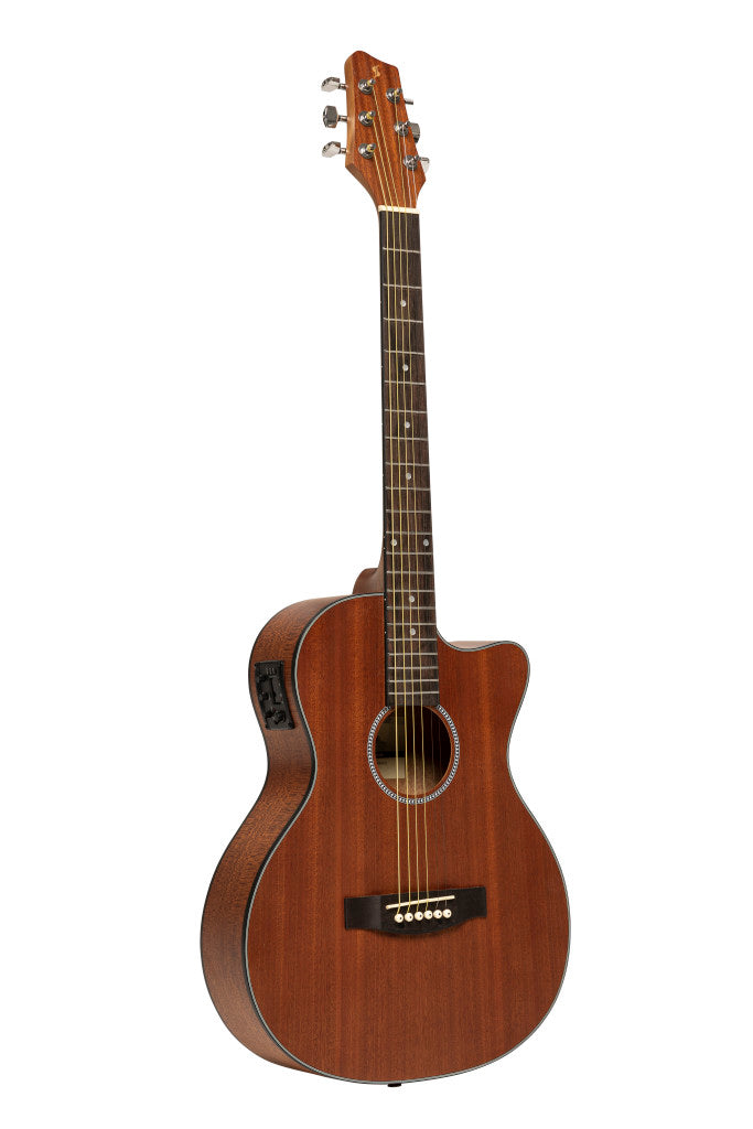 Stagg Electro-acoustic auditorium guitar with cutaway – SA25-ACE-MAHO