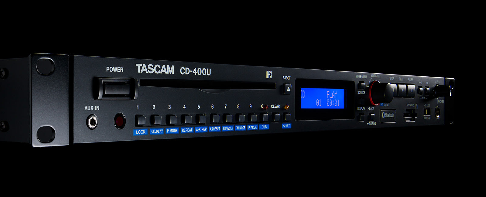Tascam CD-400U CD/SD/USB Player with Bluetooth® receiver and FM/AM tun