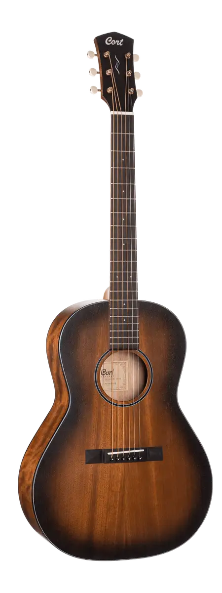 Cort Core-PE Mahogany Acoustic Guitar w/Soft Case - Open Pore Black Bu